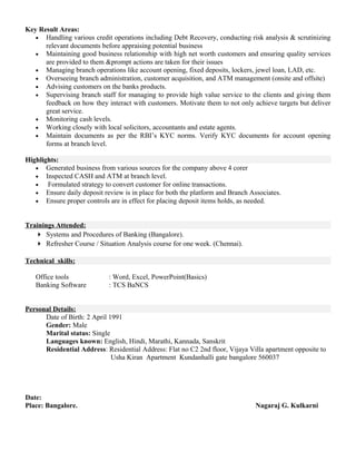 Resume Nagaraj | DOC