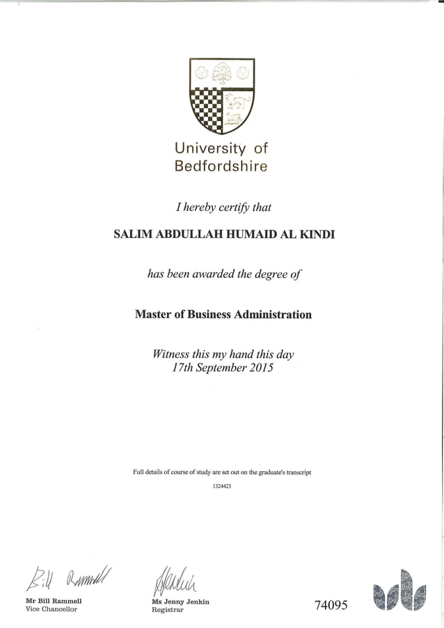 MBA-certificate | PDF