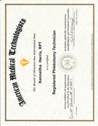 Phlebotomy Certification | PDF