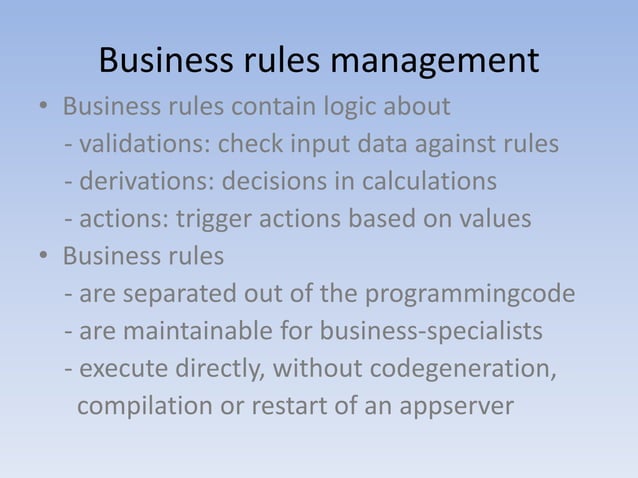 MDD and BRM in a new OE backend