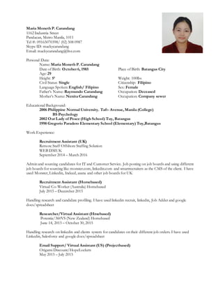 my resume | PDF