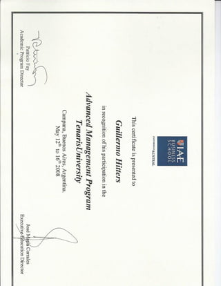 TS-IAE Advanced Management Program | PDF