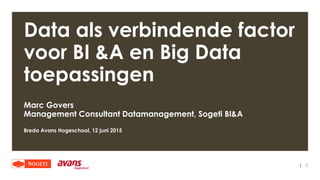 Avans Data verbindende factor | PPT