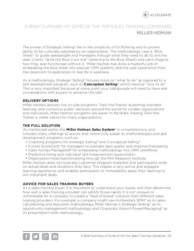 Miller Heiman Strategic Selling Blue Sheet - fivemust