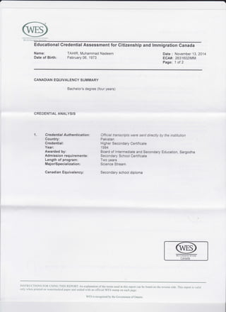 Degree WES | PDF
