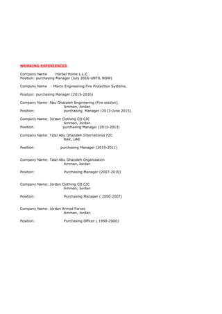 purchasing manager cv | DOC