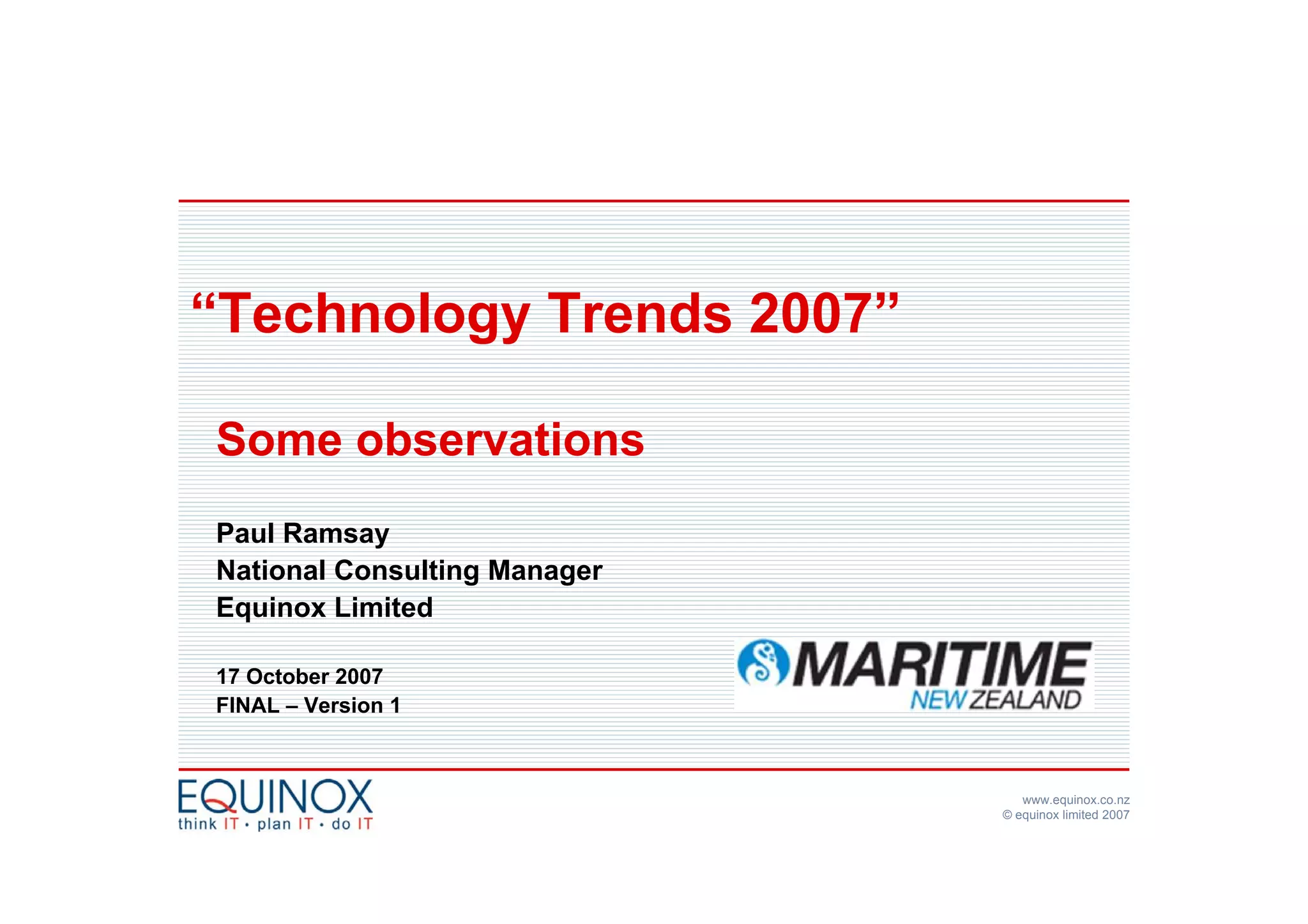 Technology Trends 2007 | PDF