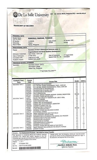 FERRIOLS_MARIAN_TRANSCRIPT_OF_RECORDS | PDF
