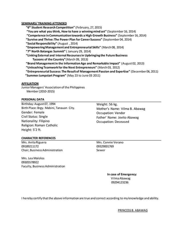 Princess-Abawag-Resume... | PDF