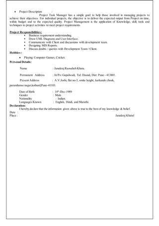 JanakrajKhatalResume | PDF