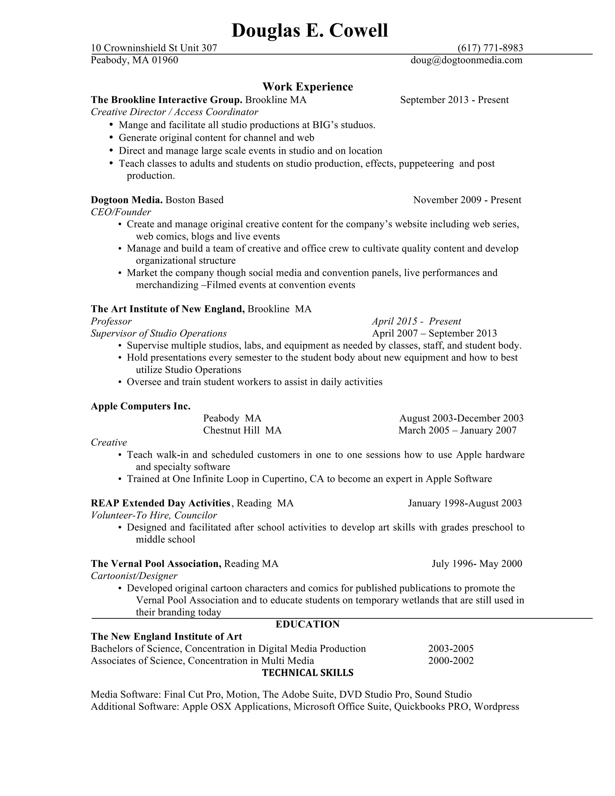 Douglas E. Cowell Resume | PDF