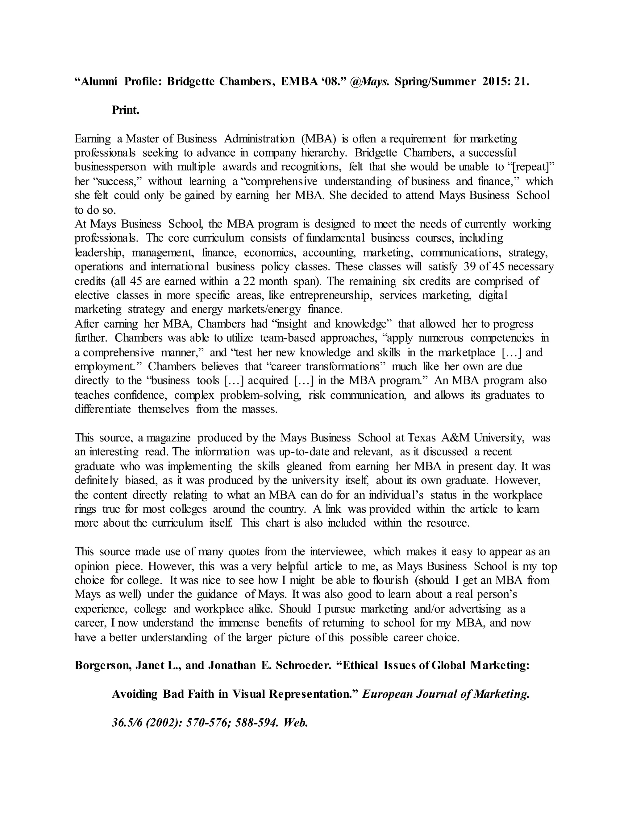 The Real Annotated Bibliography! | DOCX