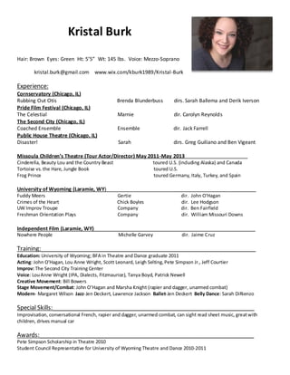 Theatre Resume 2015 | PDF | Theater Venues | Attractions