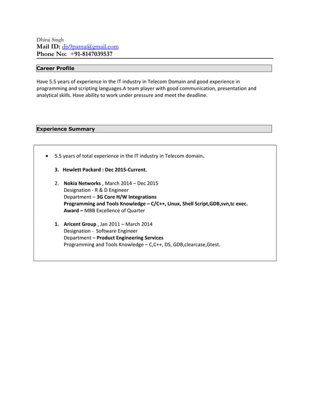 Dhiraj_Resume | PDF