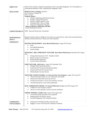 Micah Morgan Resume | DOCX