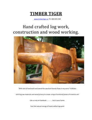 TIMBER TIGER portfolio | PDF