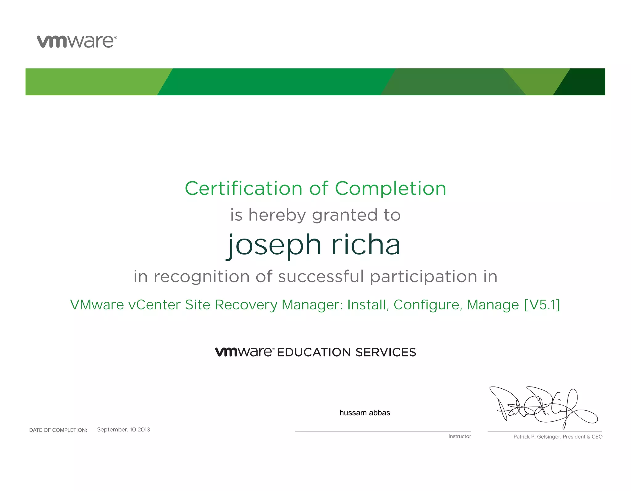 VMware vCenter Site Recovery Manager Install, Configure, Manage 5 ...