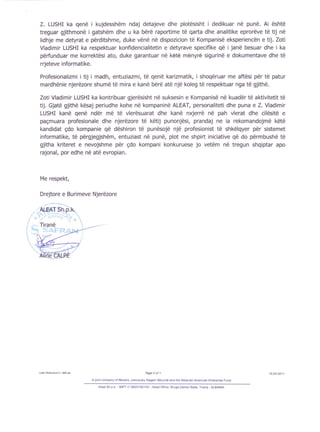 Leter reference Vladimir LUSHI | PDF