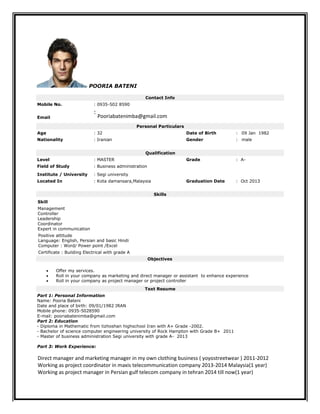 cv_pooria_new | PDF