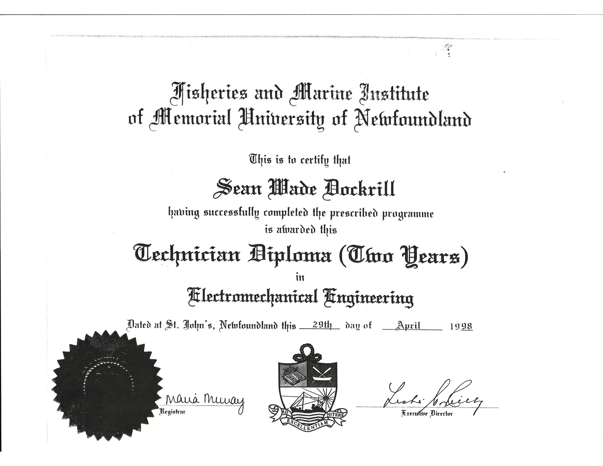 Marine Institute Tech Diploma copy | PDF