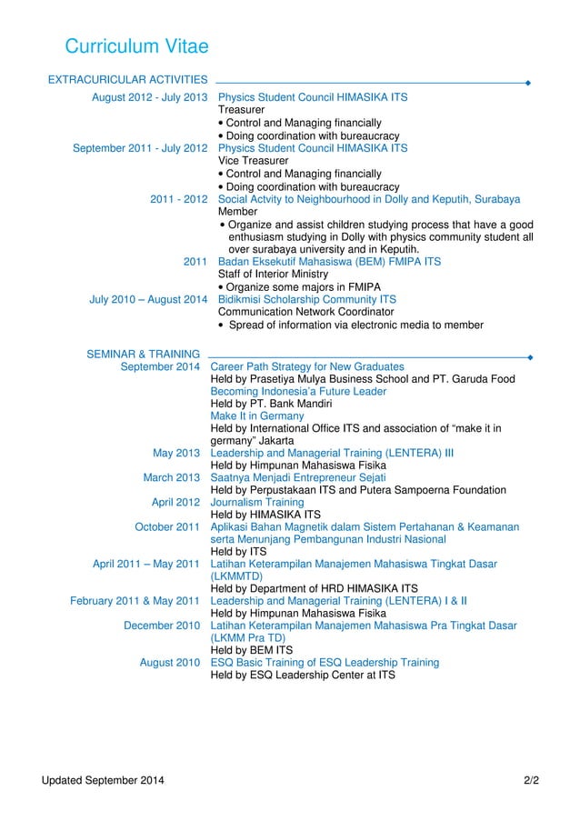 Curriculum Vitae Eli | PDF