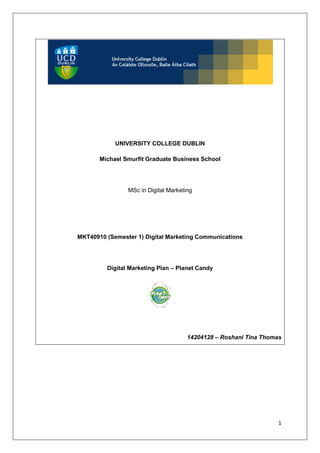 Digital Marketing Plan - Planet Candy | PDF