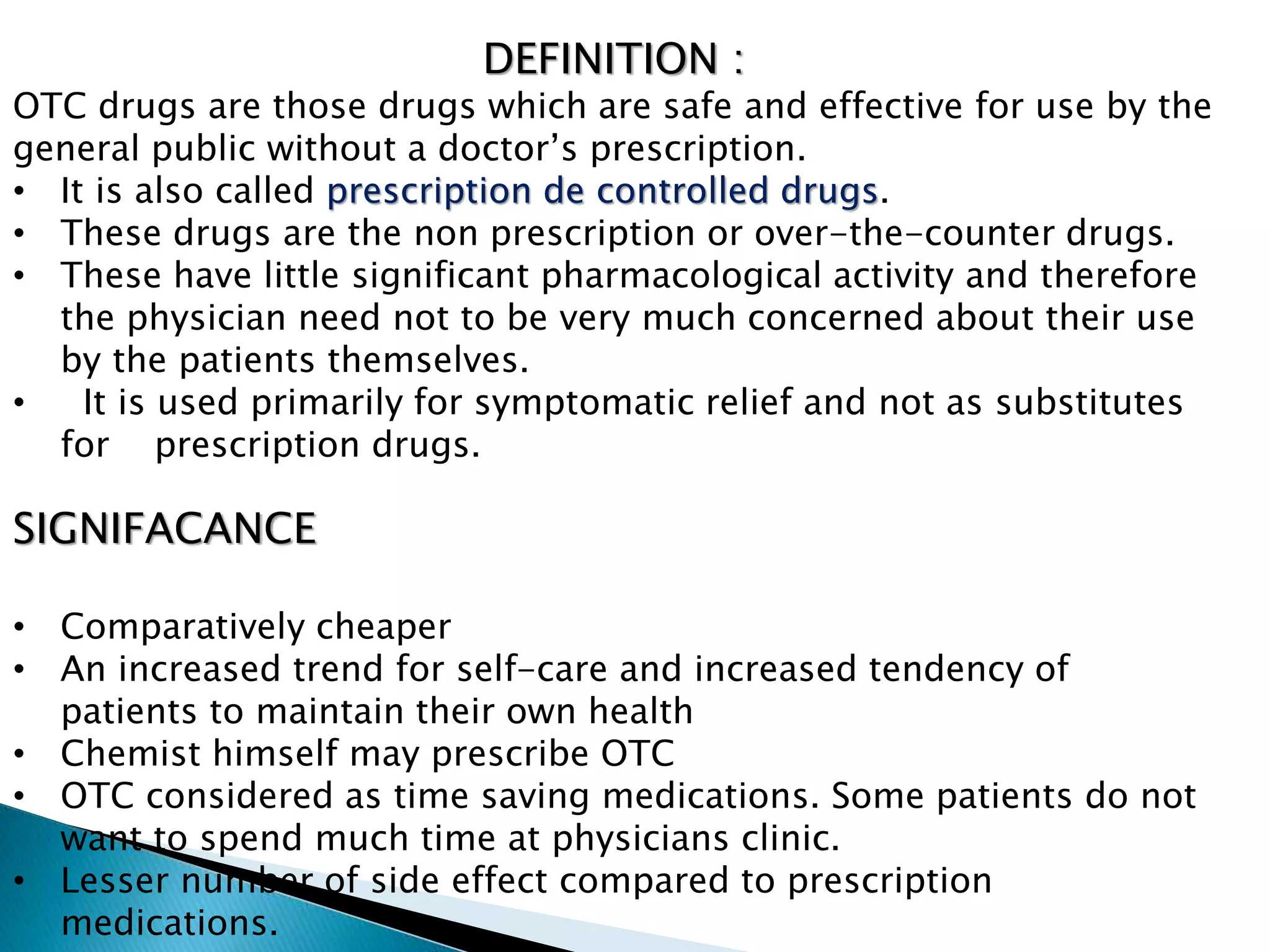 OTC MEDICATIONS | PPTX