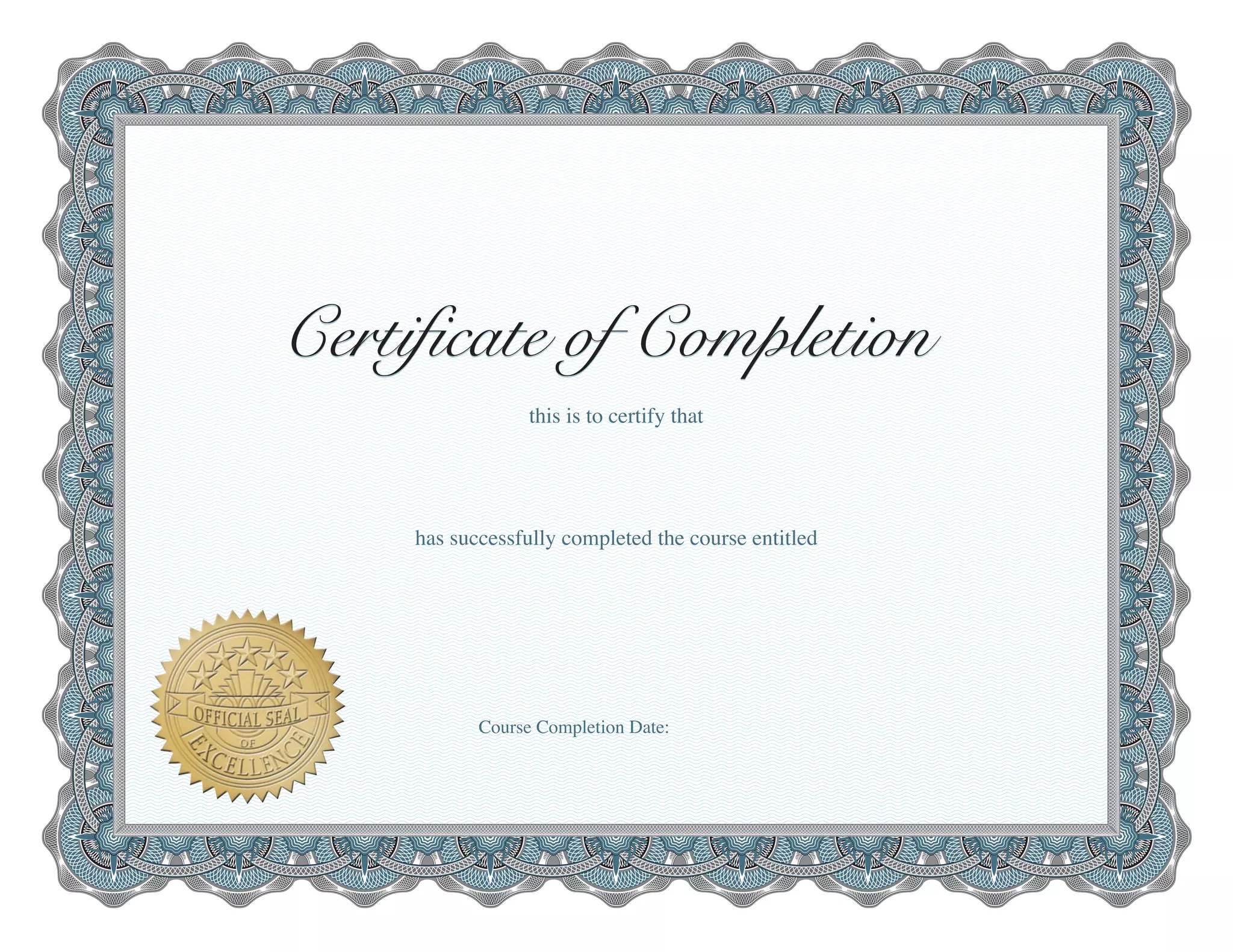 Basic CompTIA A+ Certificate of Completion | PPT