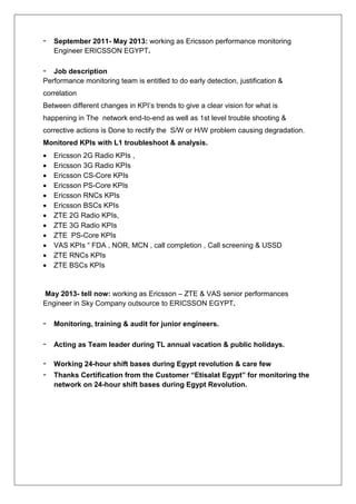 ahmed_saeed_Ericsson-ZTE & VAS Senior performance engineer_CV_9 years ...