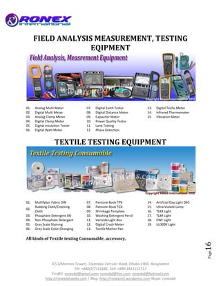 Ronex Product List | PDF