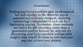 3 Easy Ways On How To Find Your Lucky Numbers | PPTX