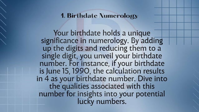 3 Easy Ways On How To Find Your Lucky Numbers | PPT