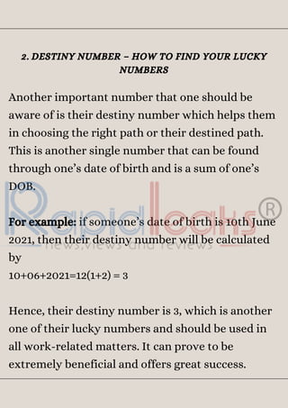 3 Easy Ways On How To Find Your Lucky Numbers | PDF | Dating | Family ...