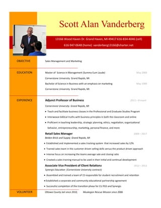 Scott Resume - Management and Sales | PDF