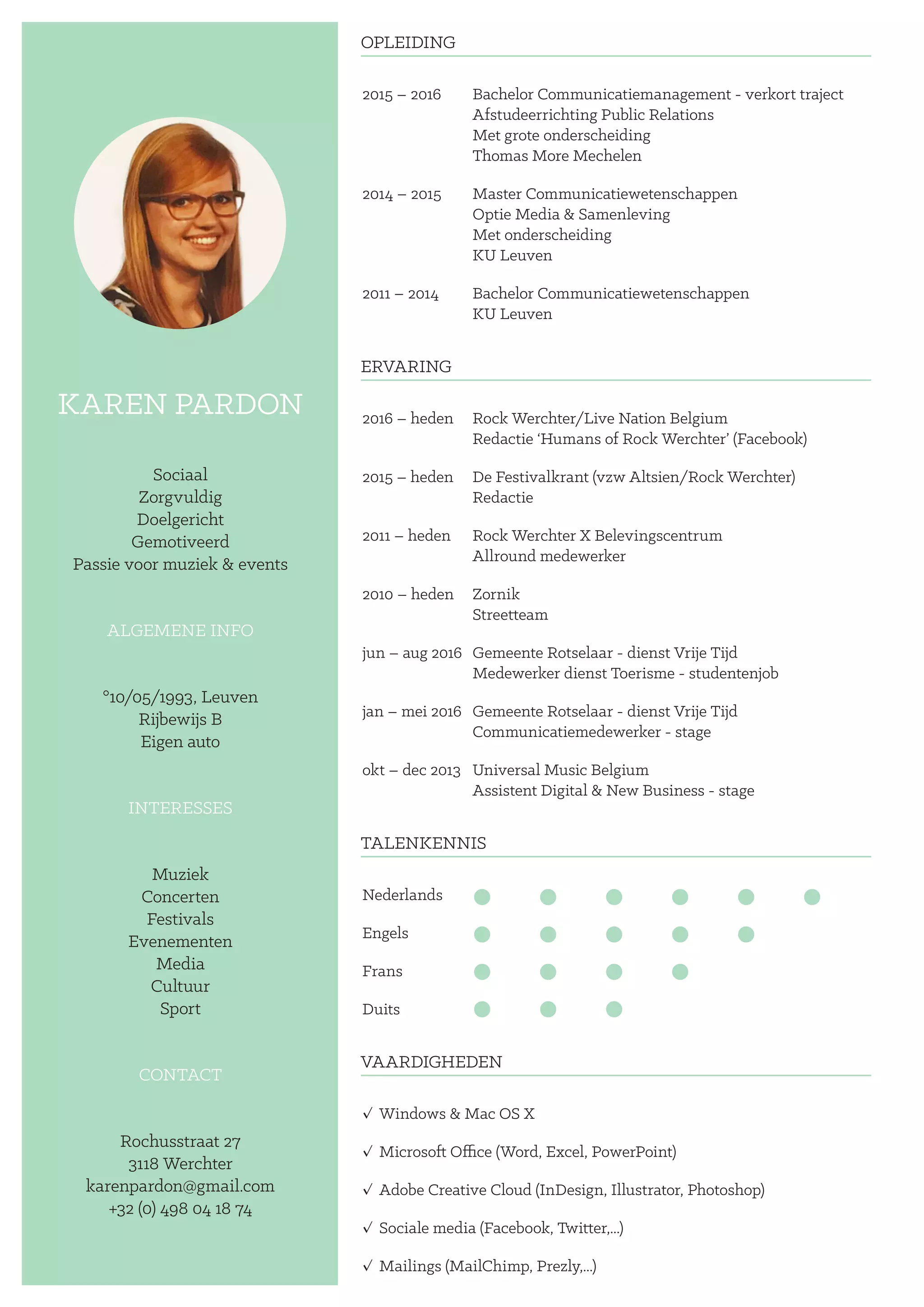 cv Karen Pardon | PDF