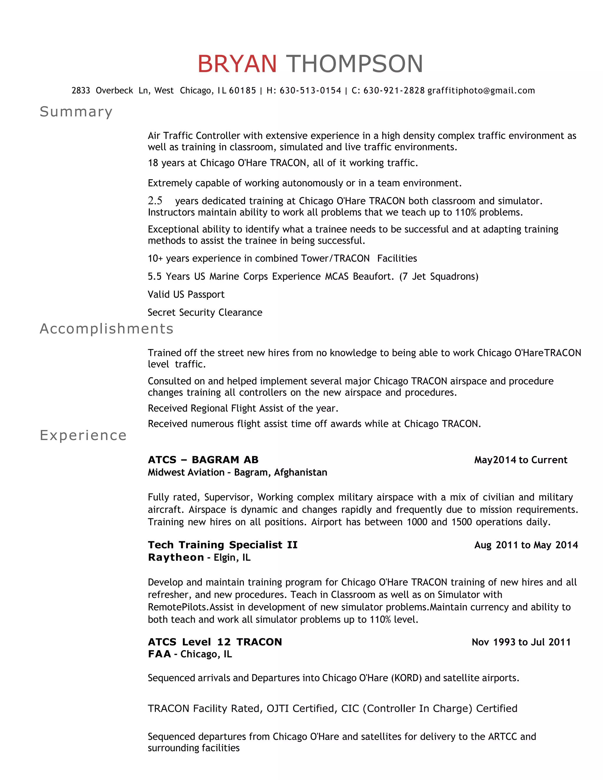 Bryan Thompson Resume - R4 | PDF