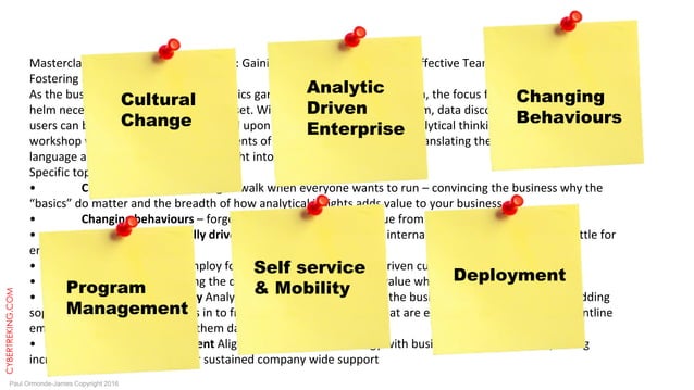 Masterclass - CDAO conference Paul Ormonde-James overview Syd | PPT