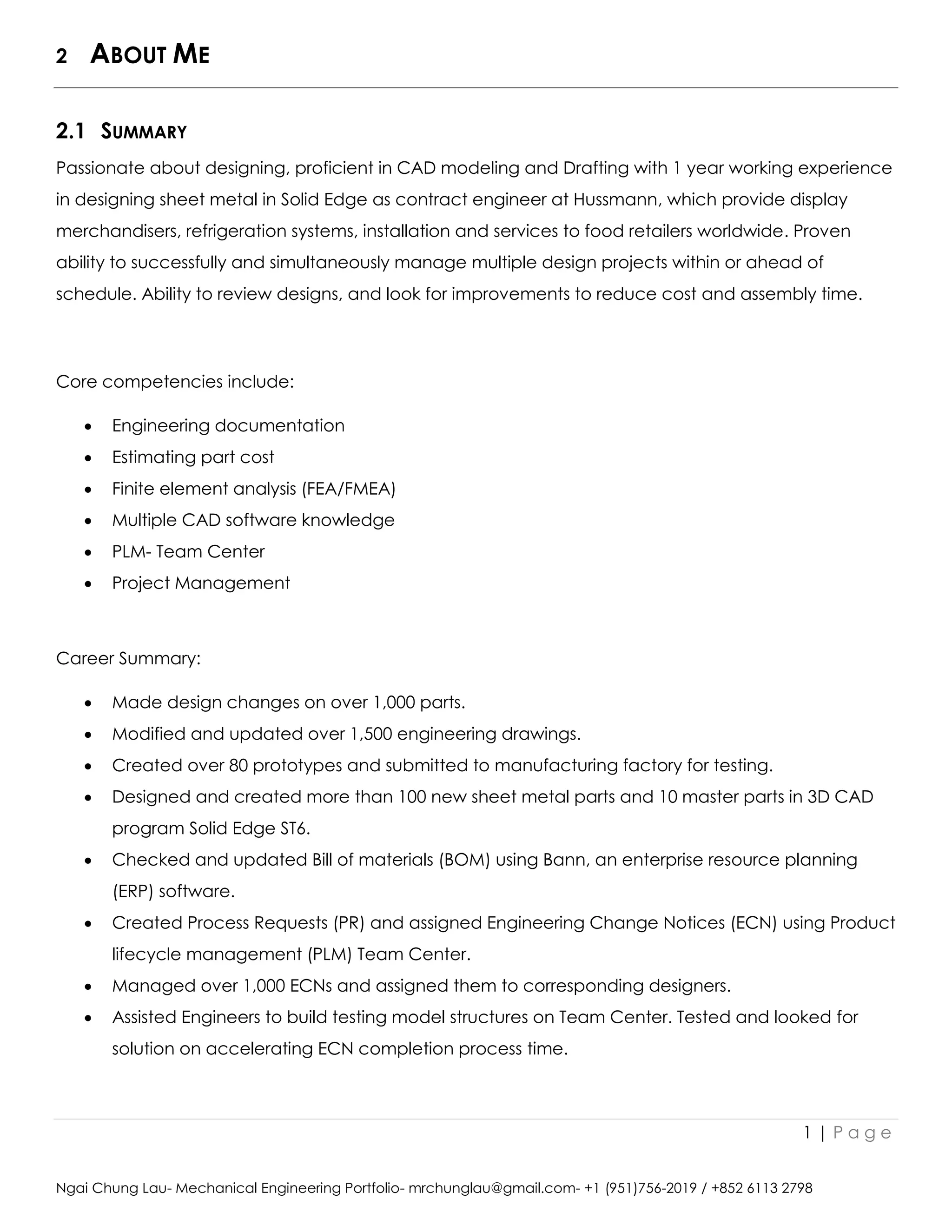 NgaiChung Lau, Portfolio | PDF