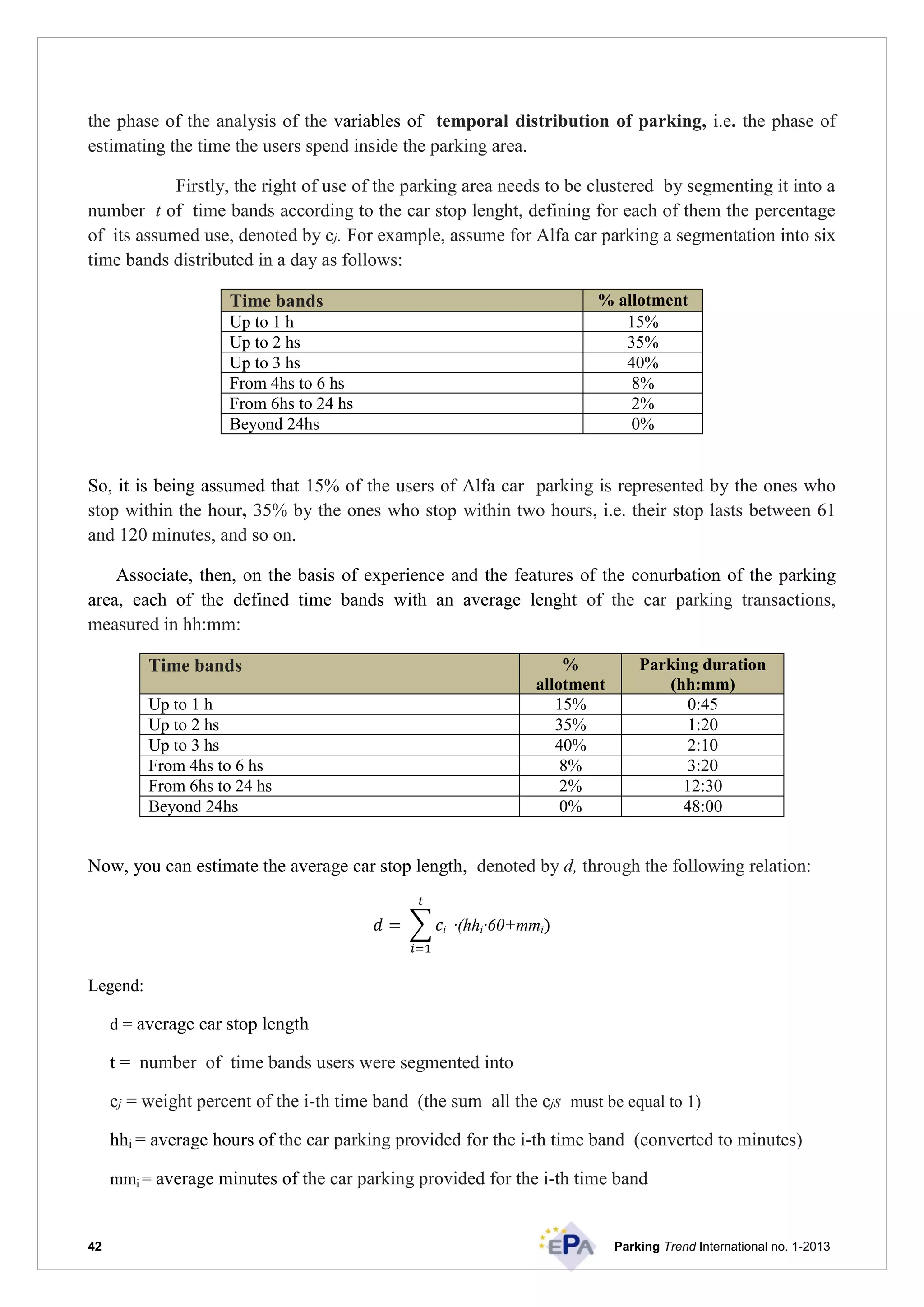 Car Parking Revenues Estimating Methodology | PDF