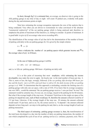 Car Parking Revenues Estimating Methodology | PDF