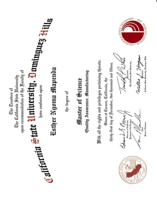 Masters Degree | PDF