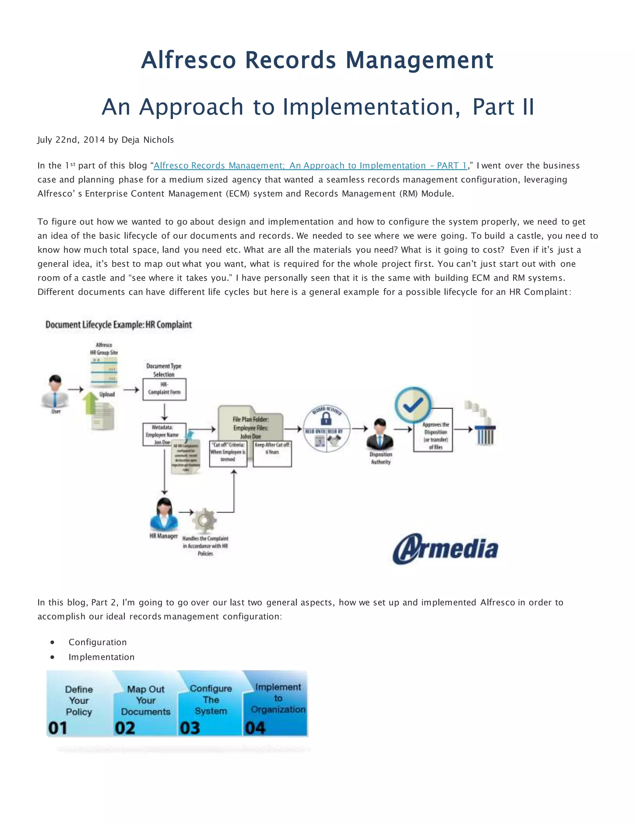 Alfresco Records Management part II | PDF
