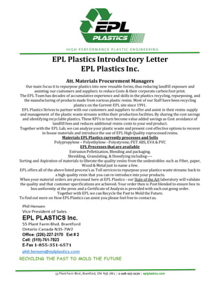 EPL Intro on Letterhead | PDF