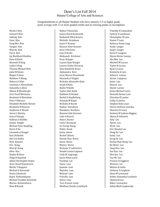 Deans List Fall 2014_1 | PDF