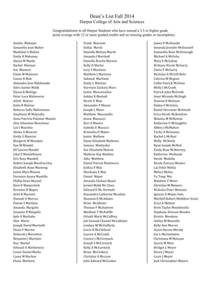 Deans List Fall 2014_1 | PDF