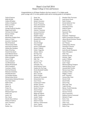 Deans List Fall 2014_1 | PDF