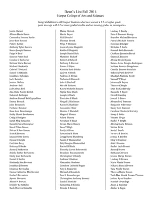 Deans List Fall 2014_1 | PDF