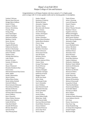 Deans List Fall 2014_1 | PDF