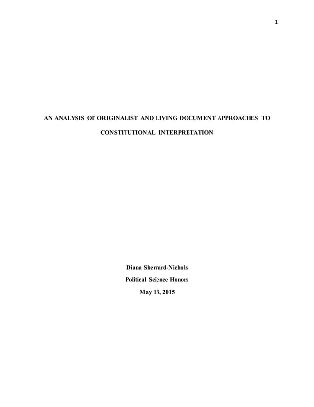 Constitutional Interpretation Paper | PDF