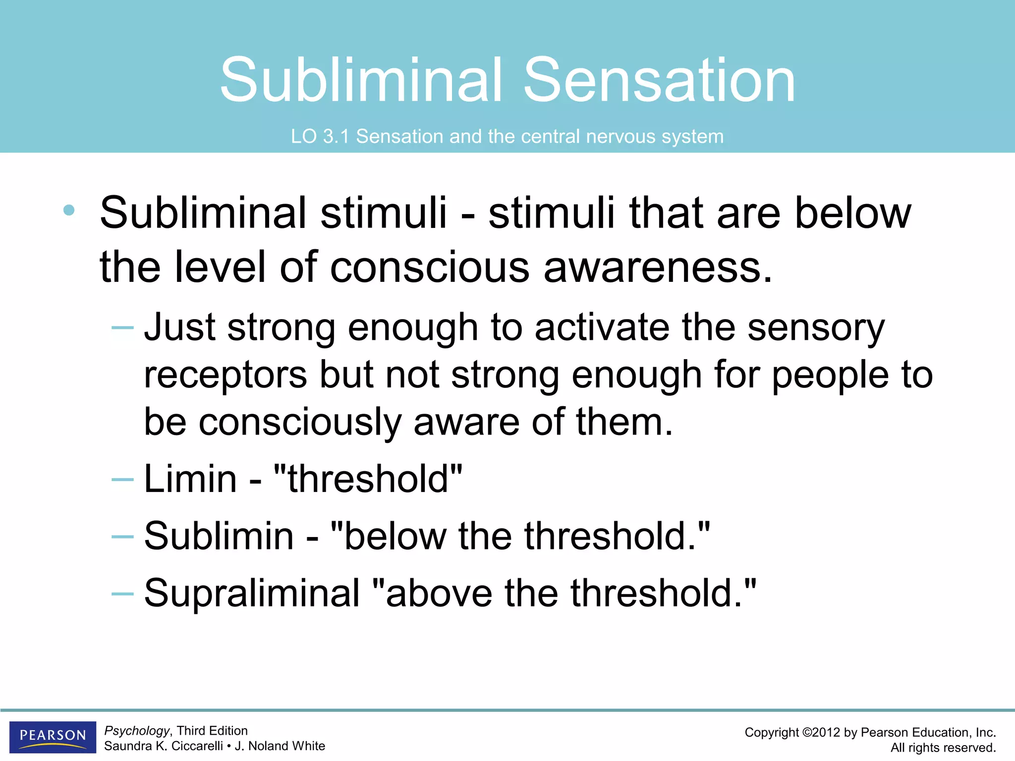 PSYC1101 Chapter 3 Powerpoint | PPT